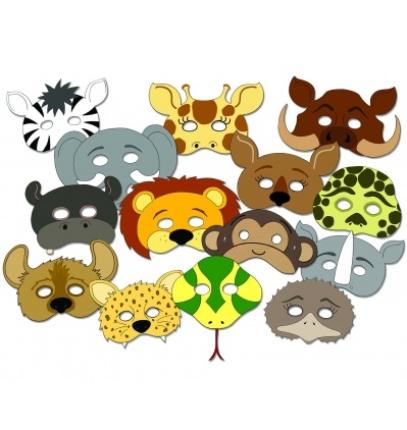 Masti -Animale salbatice- set de 14 buc- magulcuaripi.ro